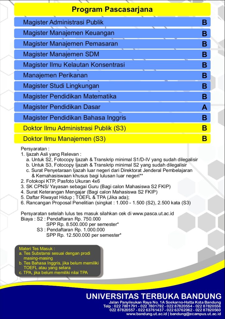 Brosur - Universitas Terbuka Bandung